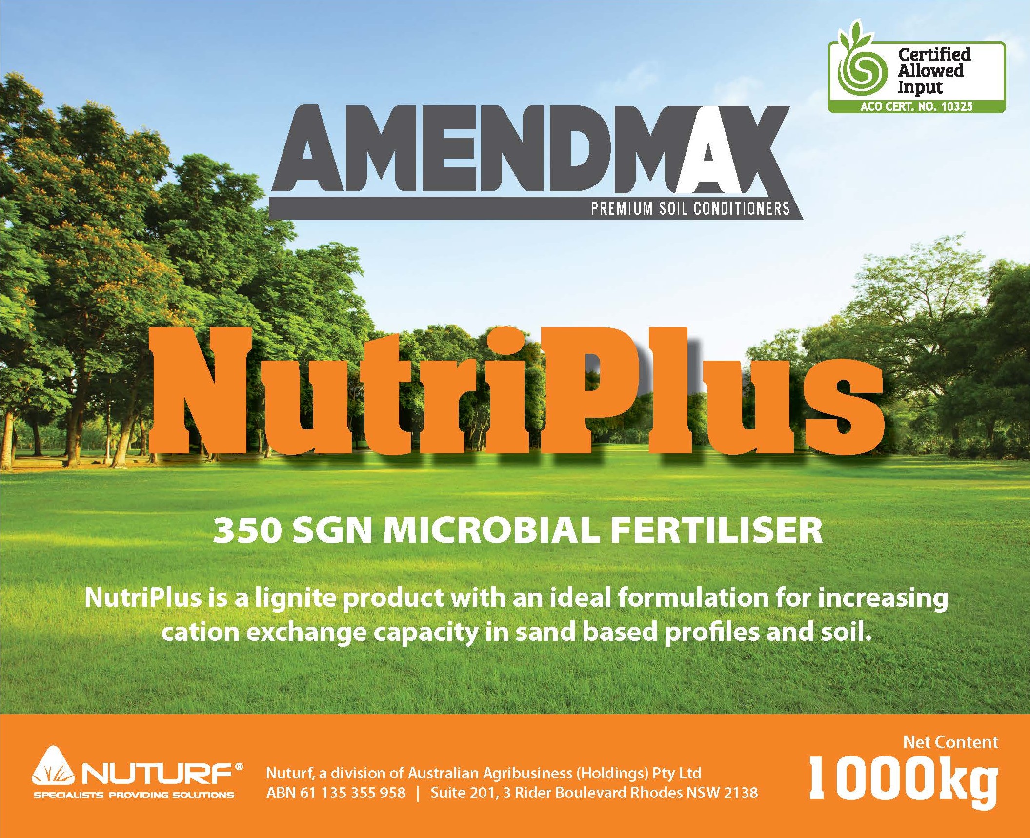 AmendMAX NutriPlus SGN 350 Bulka Bag - Barmac Pty Ltd